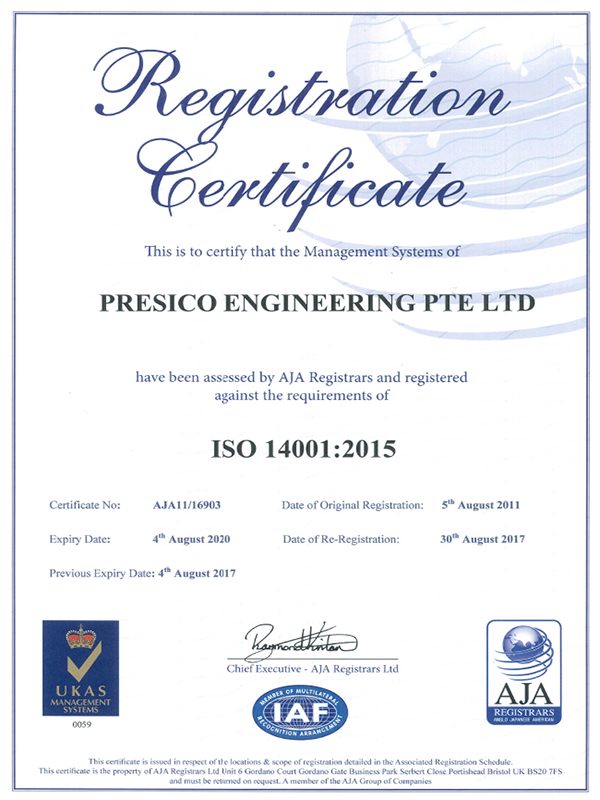 Accreditation - Presico Engineer